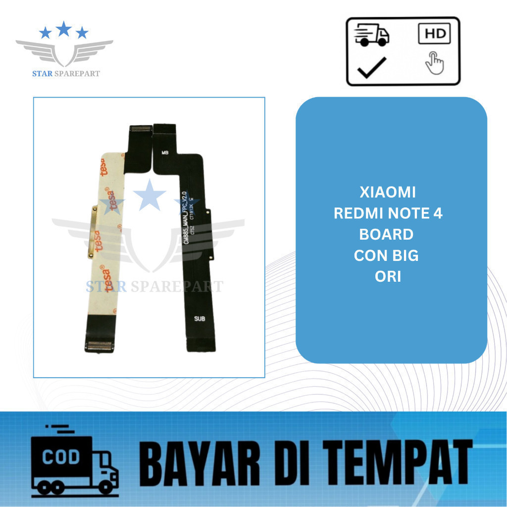Jual FLEXIBEL XIAOMI REDMI NOTE 4 BOARD ORI (CON BIG) | Shopee Indonesia