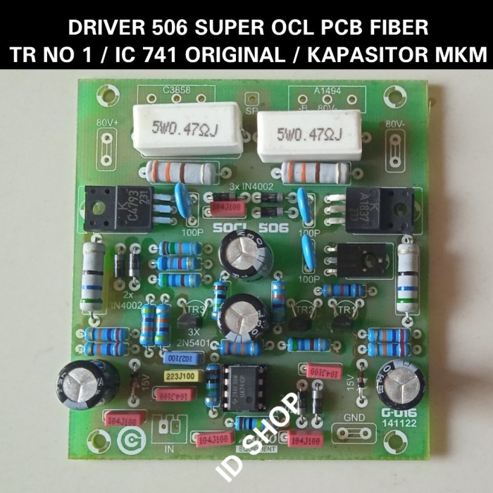 Jual DRIVER 506 KIT DRIVER SUPER SOCL PCB FIBER IC 741 ORI KAPASITOR MKM | Shopee Indonesia
