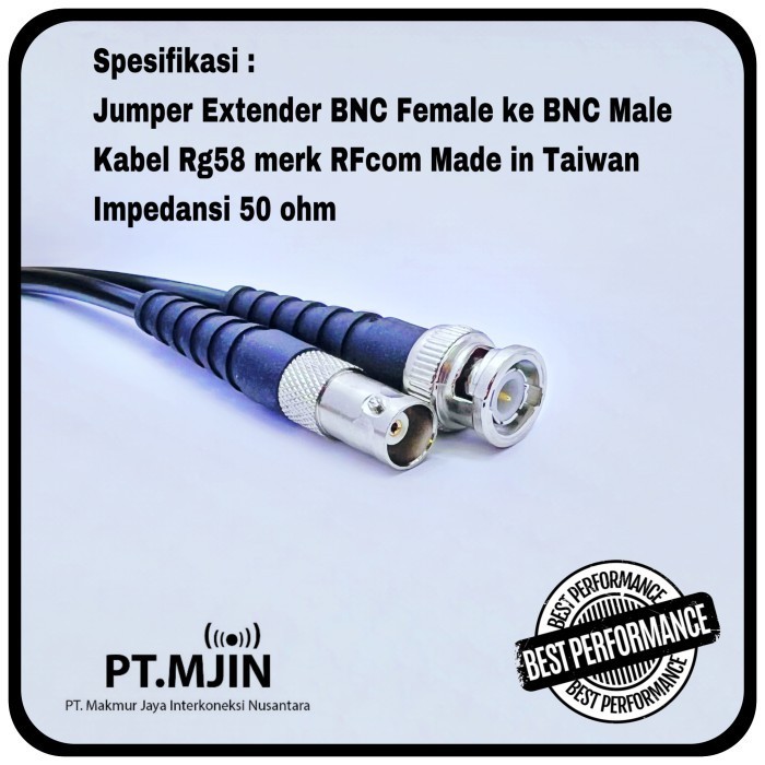 Jual KABEL JUMPER RG58 BNC MALE KE BNC FEMALE PANJANG 10METER | Shopee Indonesia