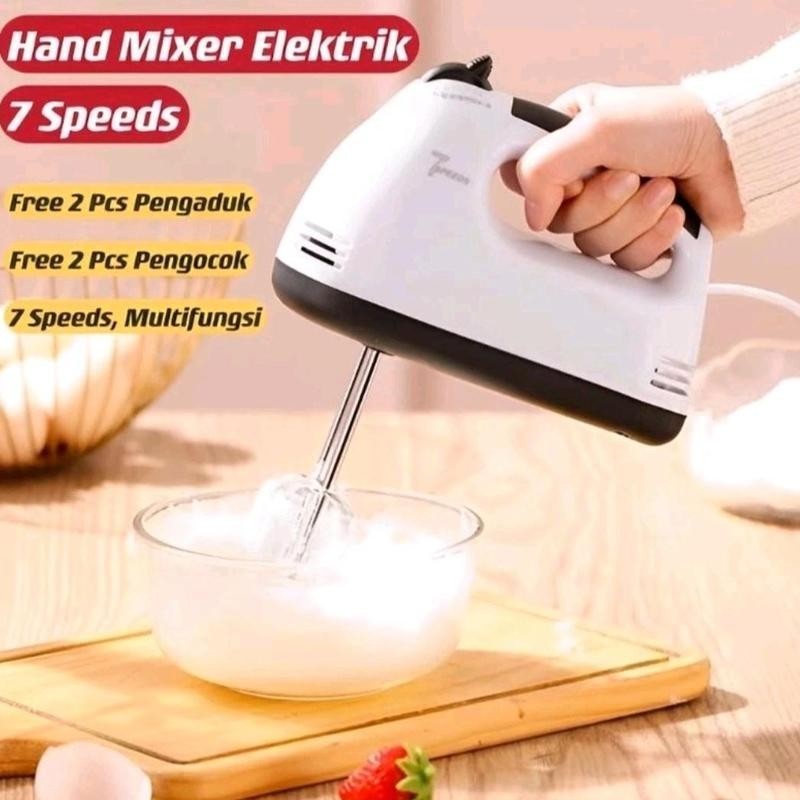 Jual Hand Mixer Elektrik 7 Speed Alat Pengaduk Otomatis 7 Level Alat ...
