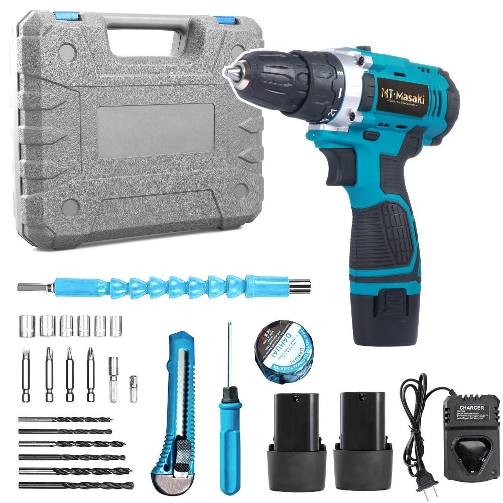 Jual {BARU} MTMASAKI Mesin Bor Baterai Tangan Cordless Drill 12VF MT ...