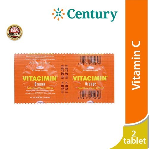 Jual Vitacimin Orange Strip Isi 2 Tab / Vitamin / Vitamin C / Suplemen ...