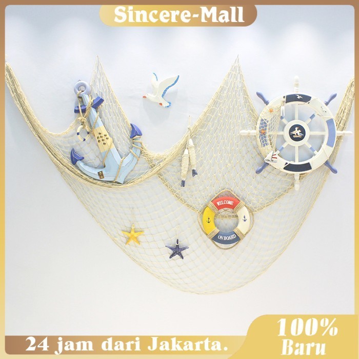 Jual Ready Jaring Ikan Laut Mediterania 1m*2m Dekorasi Dinding Jala Ika ...