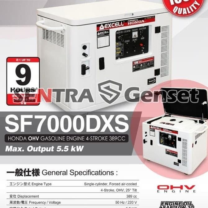 Jual Genset Silent Honda 5000 Watt. Excell Sf 7000 Dxs Premium ...