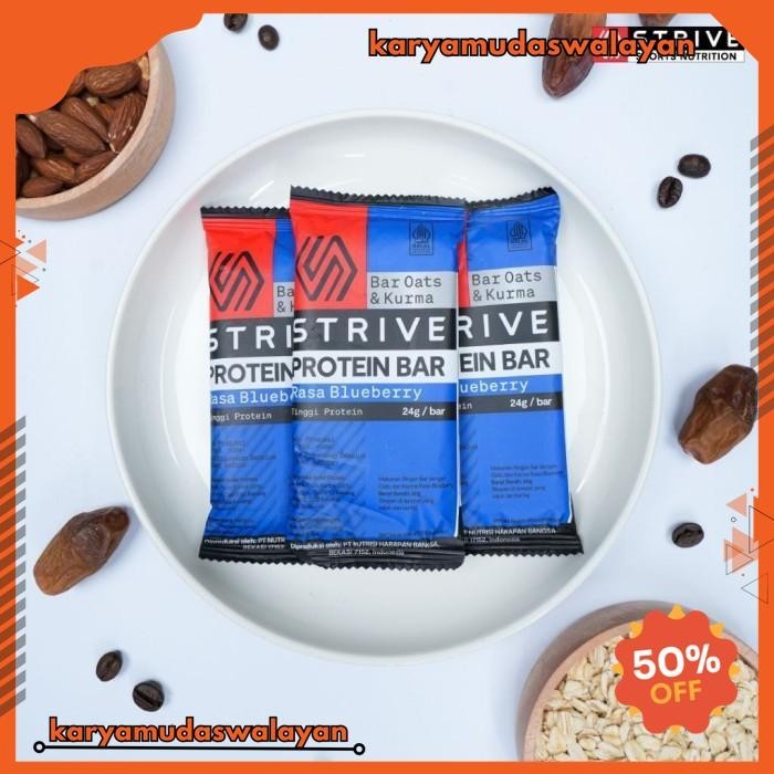 Jual 1PCS STRIVE PROTEIN BAR 24GR RASA BLUEBERRY SUPLEMEN OLAHRAGA ...