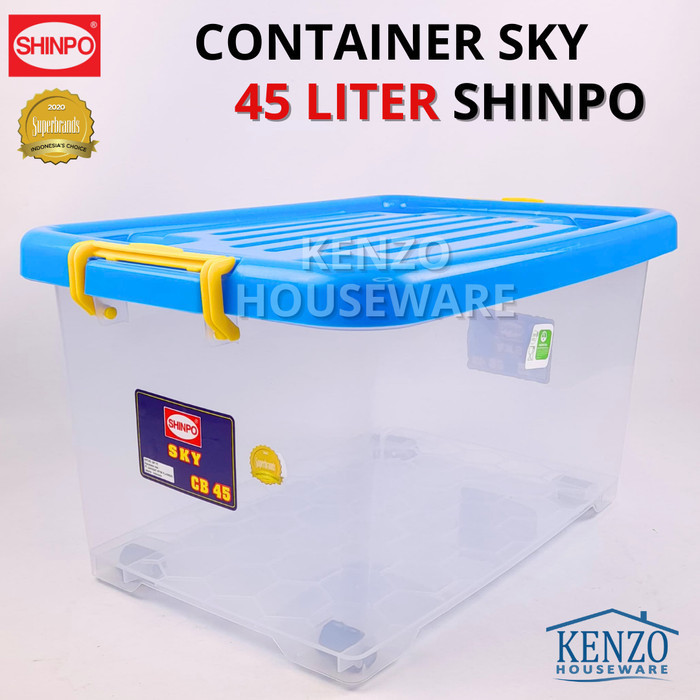 Jual Shinpo Box Container Cb 45 Liter Storage Kontainer Box Bening Sip ...