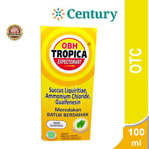Jual OBH TROPICA EXPECTORANT RASA MENTHOL 100ML / OBAT BATUK | Shopee ...