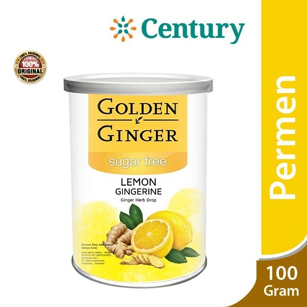 Jual Golden Ginger Herb Drops Lemon Sugar Free 100gr / Permen Candy ...