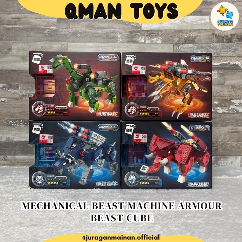 Jual [DISKON] QMAN TOYS Mechanical Beast Machine Armor Beast Cube - Bricks bongkar susun brick ...