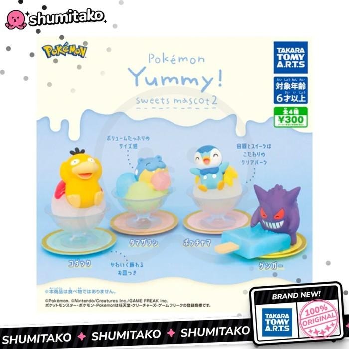 Jual Pokemon Gachapon Yummy Sweets Mascot 2 Gengar Piplup Psyduck Bandai Import | Shopee Indonesia