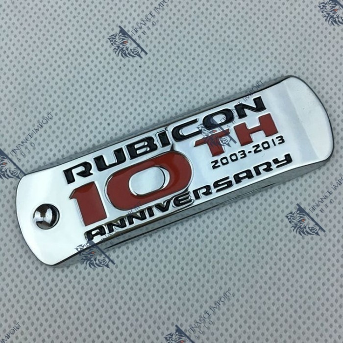 Jual Emblem Badge Rubicon 10Th Anniversary Emblem Jeep Jk Rubicon ...