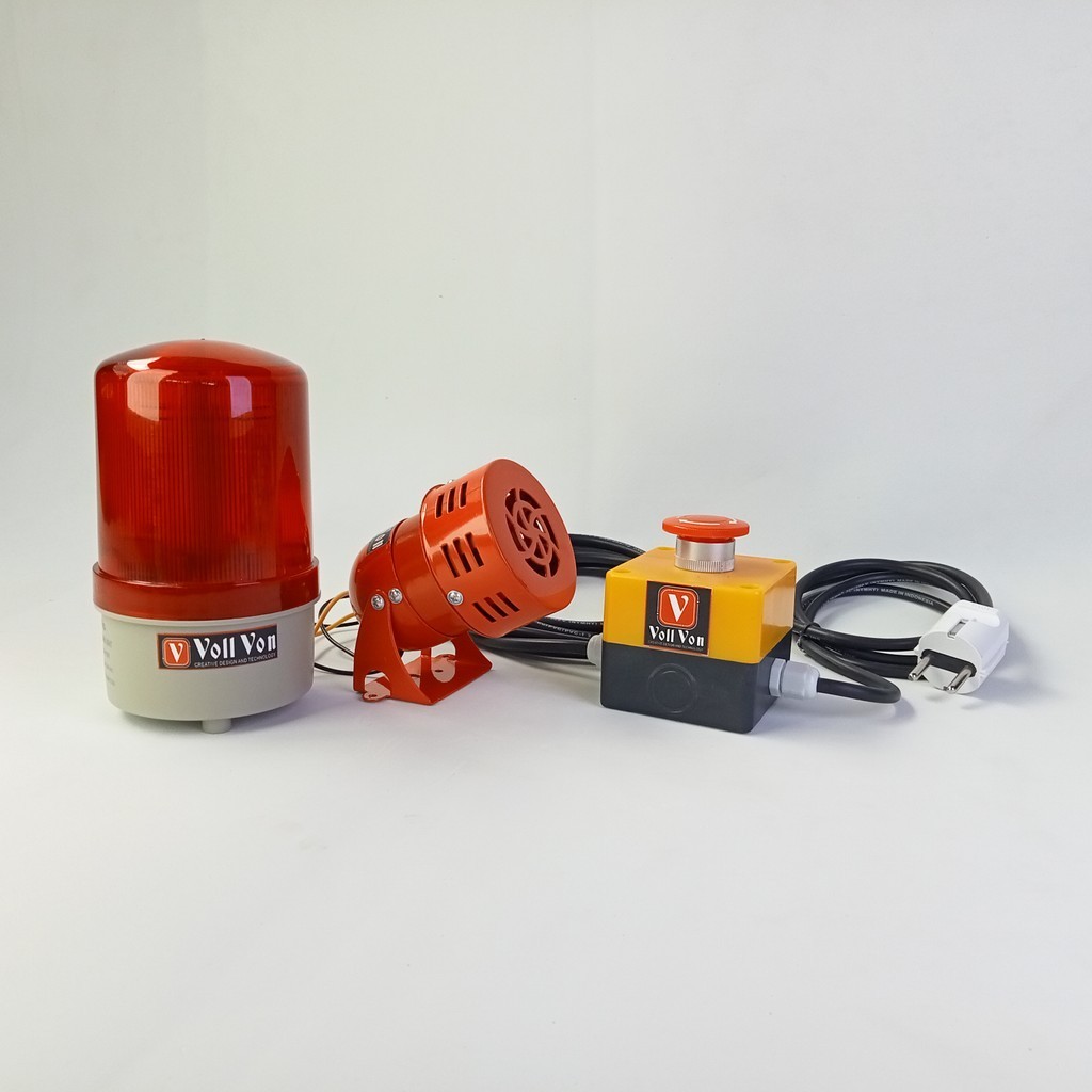 Jual Siren ms190 plus rotary lamp SIRINE PERESMIAN fire alarm EMERGENCY ...