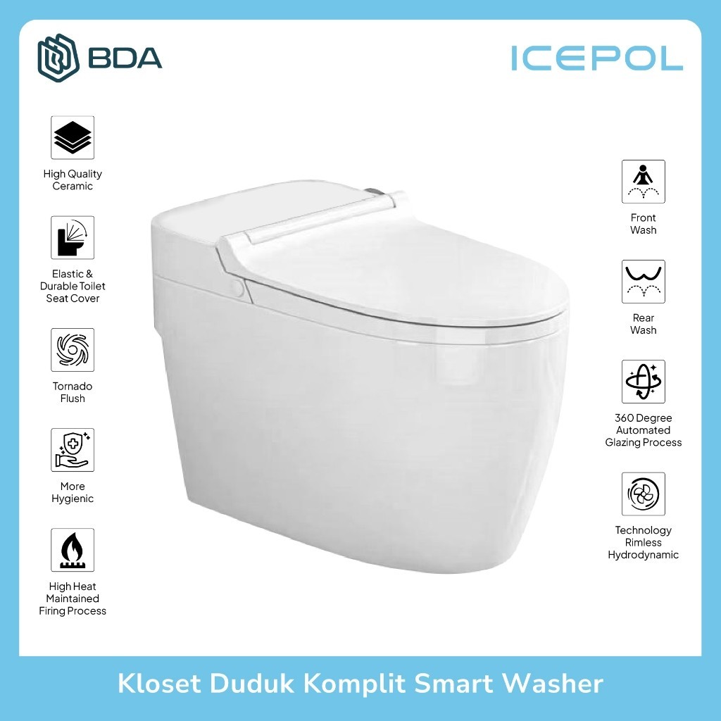 Jual Icepol Closet Duduk Kloset Duduk Toilet Duduk Ecowasher Smart ...