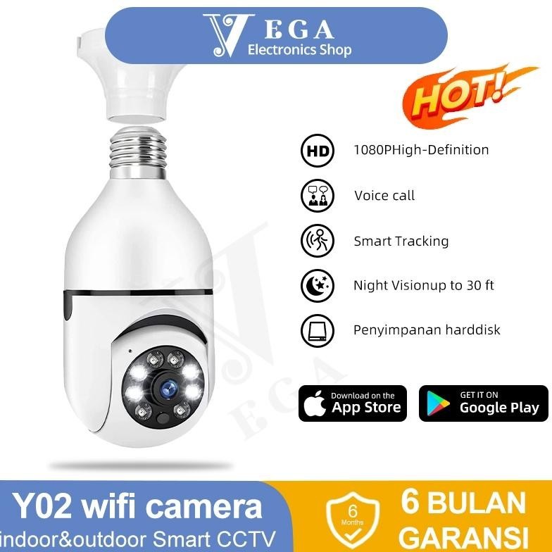 Jual [DISKON] CCTV Lampu V380 Wifi Camera 360 1080P HD Night Vision ...