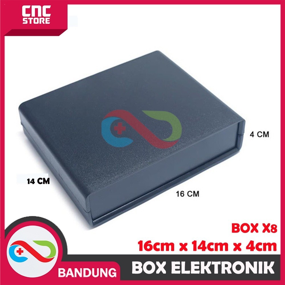 Jual BOX HITAMUNIVERSAL X8 4 SISI 16X14X4CM KOTAK ELEKTRONIK BOX ...