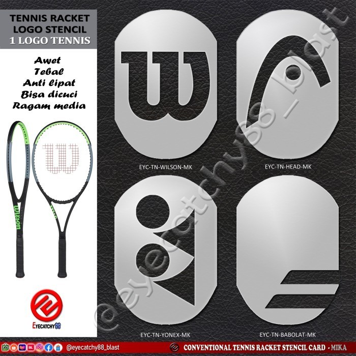 Jual Cetakan Racket / Logo Raket Tenis / Stencil Card Tennis General ...