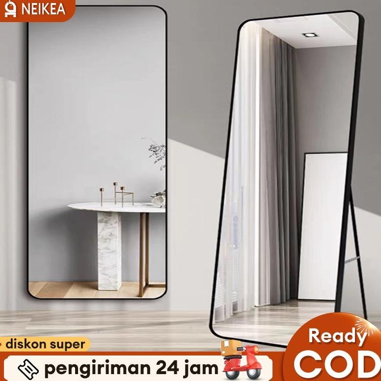 Jual Cermin Berdiri Full Body dengan Roda Cermin Aesthetic Cermin ...