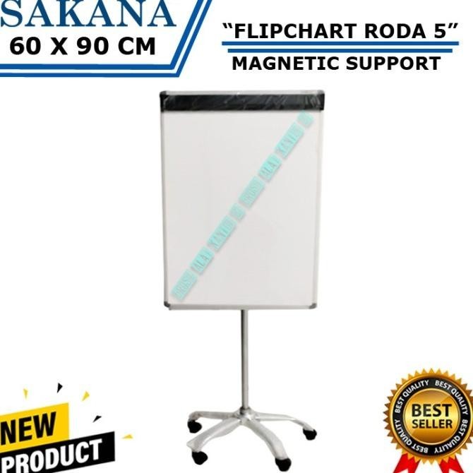 Jual Jual Flipchart Sakana 60 X 90 Cm Kaki Roda 5 / Papan Tulis Flip ...