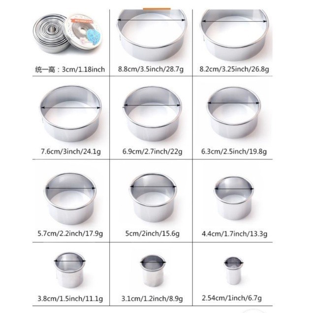 Jual Ring Cookies Cutter Bulat Stainless Ring Cutter Cetakan Cookies ...