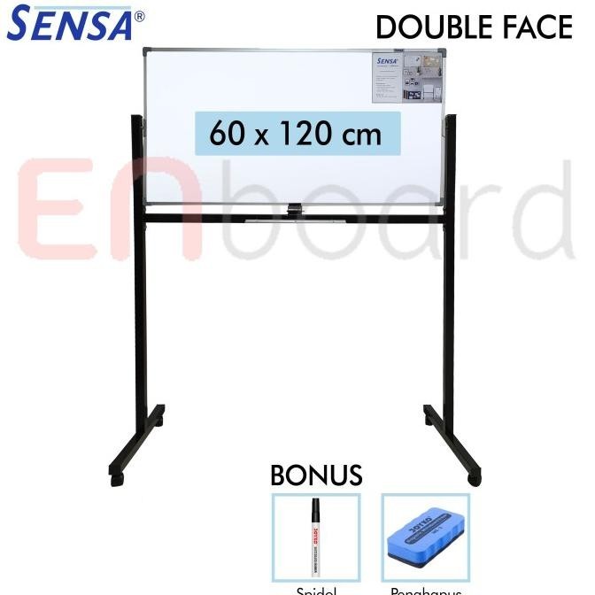 Jual Jual Papan Tulis Whiteboard Standing Double Face Sensa 60 X 120 Cm ...