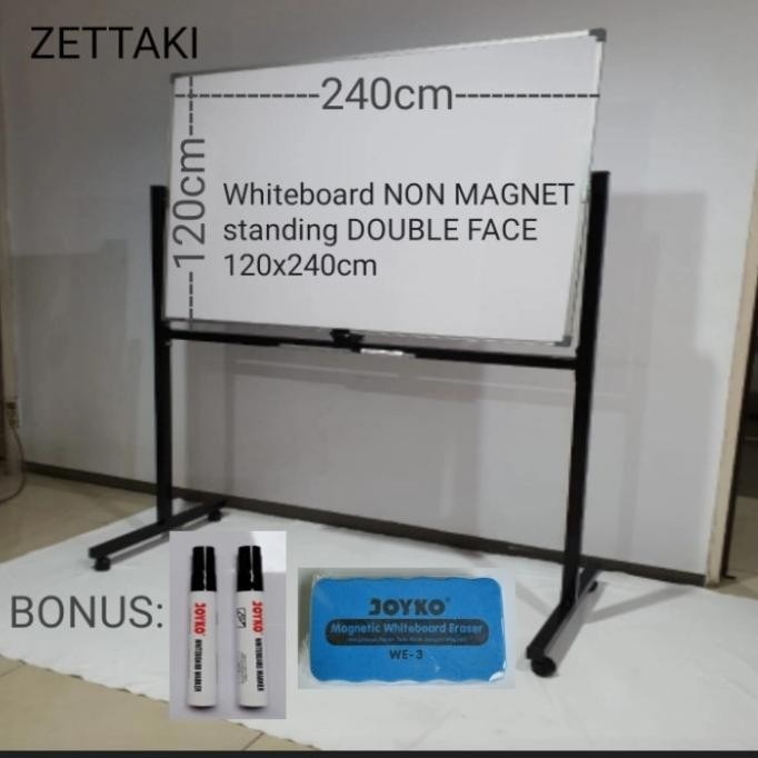 Jual Jual Papan Tulis Whiteboard Non Magnet Standing Double Face ...