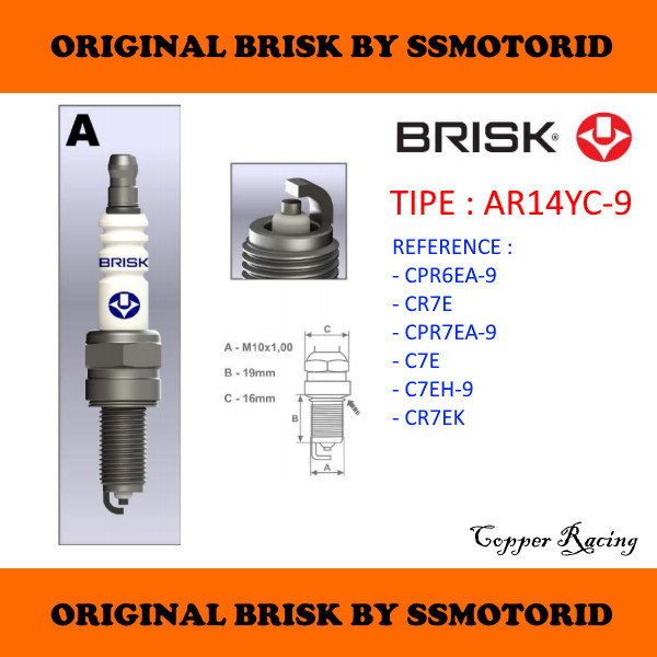 Jual Busi Racing Brisk Copper Beat Scoopy Spacy Fi F1 Dijamin Asli ...