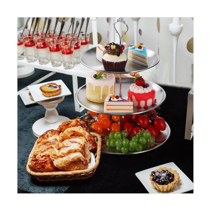 Jual Cake Stands 3 Tier Serving Tray Platters Table Display Cupcake ...