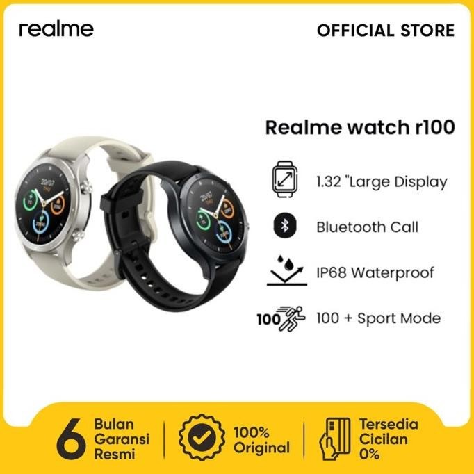 Jual realme watch R100 Smartwatch 1.32inch Display Bluetooth Panggilan ...