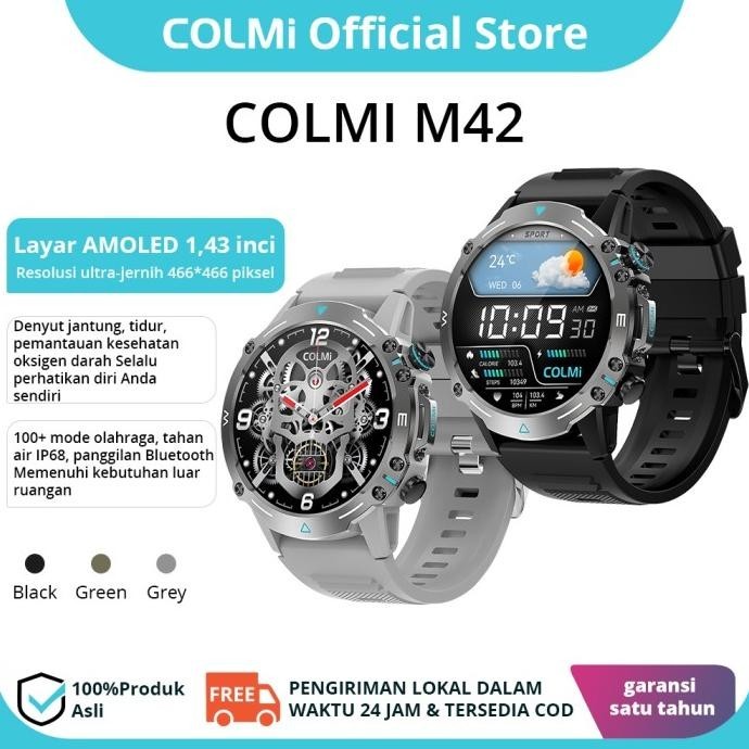 Jual COLMi M42 Smart Watch Amoled Ip68 Tahan Air Baterai 15 Hari 100 ...