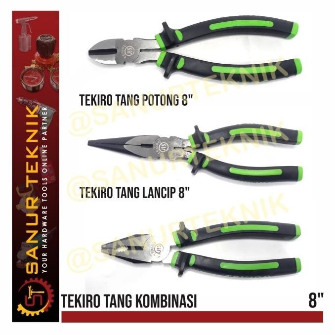 Jual Tang Set / Tang kombinasi 8" / lancip 8 inci / potong 8 inch ...