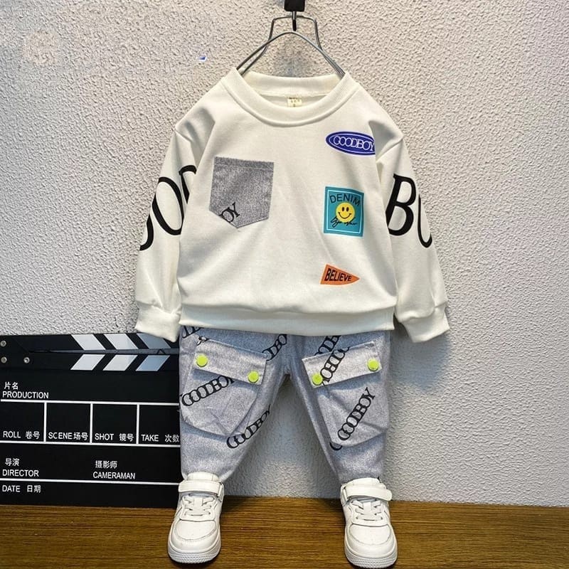 Jual Terbaru 2024 Anak Laki Laki Katok Bocah Import Setelan Baju Anak ...