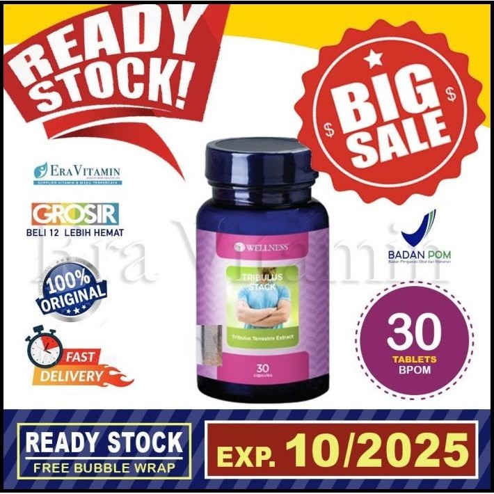 Jual Wellness Tribulus Stack 30 Kapsul Terrestris Extract Bpom Original ...