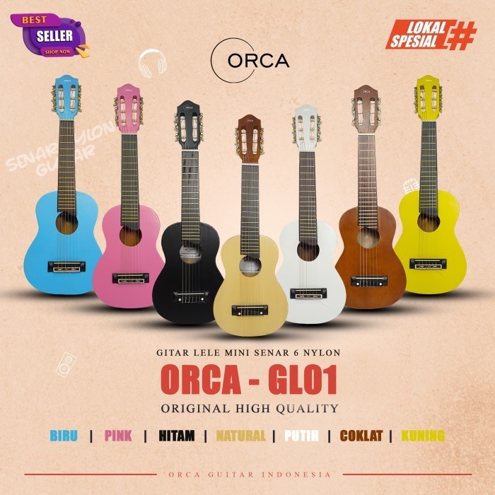 Jual Ami Orca Gitar Lele Mini Senar 6 Nylon Guitar | Shopee Indonesia