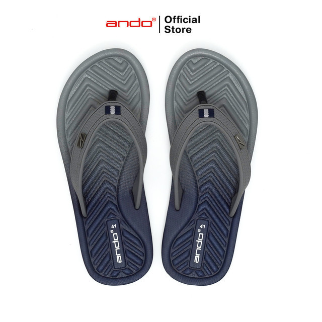 Jual Ando Official Sandal Jepit Break Out Pria Dewasa - Navy/Abu ...