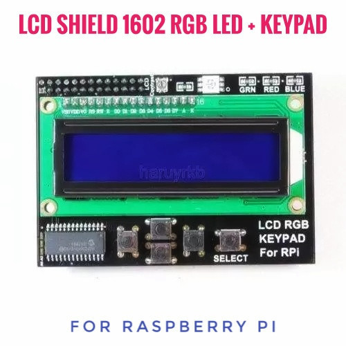 Jual I2C Lcd 1602 Led Rgb Screen + Keypad Shield For Raspberry 3B 3B ...