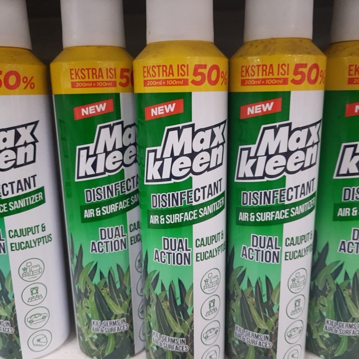 Jual !!!!!!] MAX KLEEN DISINFECTANT EUCALYPTUS 200+100ML ANTI KUMAN DAN ...
