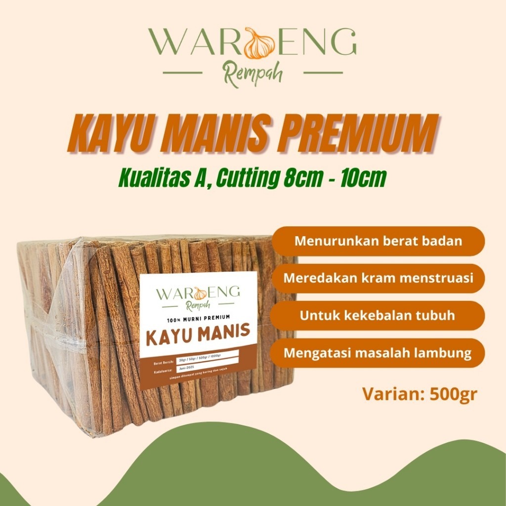 Jual Kayu Manis 500gr/ Cinnamon Stick / Waroeng Rempah Murah | Shopee ...