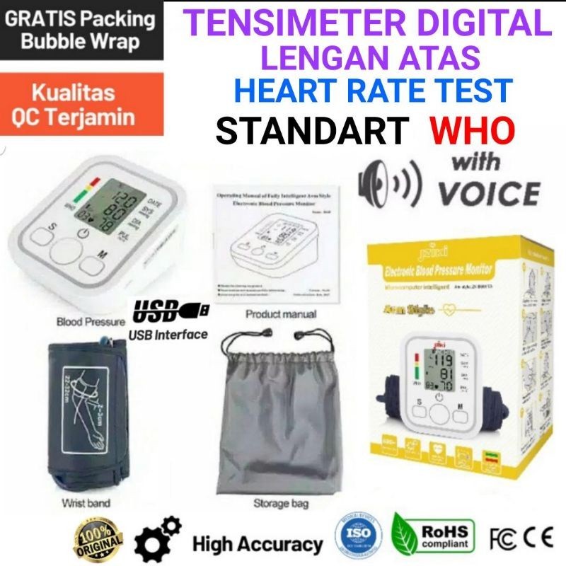 Jual Promo Tensimeter JZIKI Tensimeter Digital Lengan Atas Alat Ukur ...