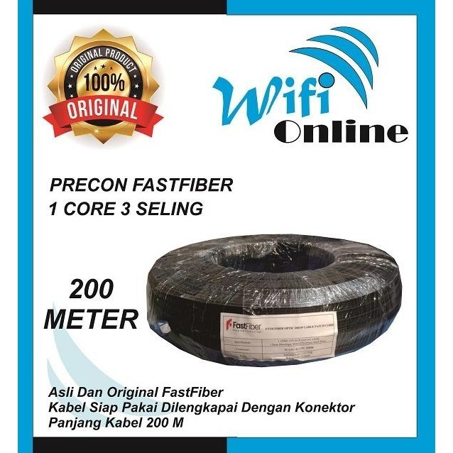 Jual Kabel Fiber Optik Fo 200 Meter Precon Drop Core | Shopee Indonesia