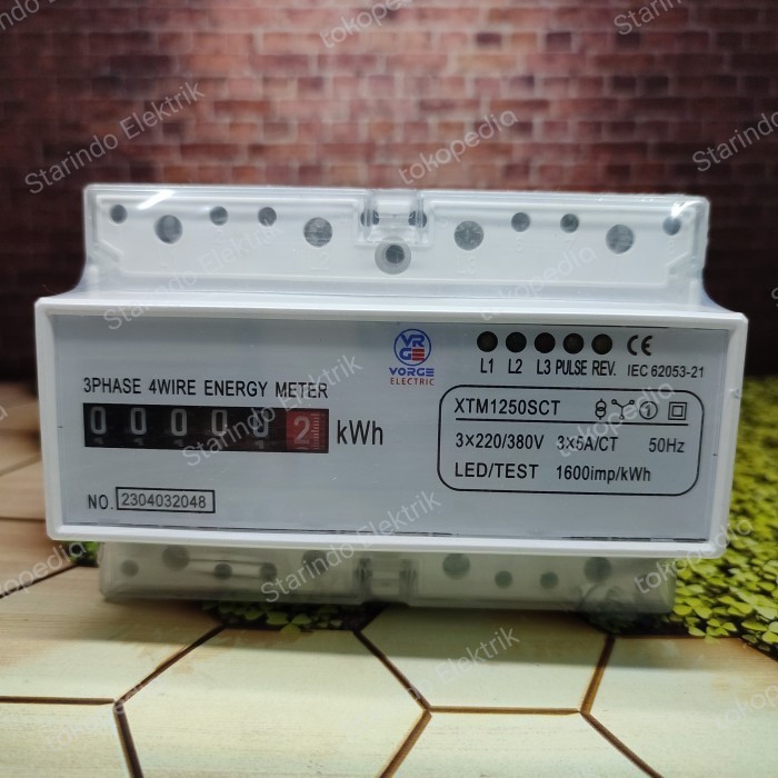 Jual Kwh Meter Analog Xtm1250Sct By Ct /5A Energy Meter Vorge 3Phase 3 Phas | Shopee Indonesia