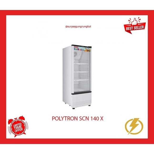 Jual PENDINGIN / SHOWCASE POLYTRON 140 LITER - SCN 140 X | Shopee Indonesia