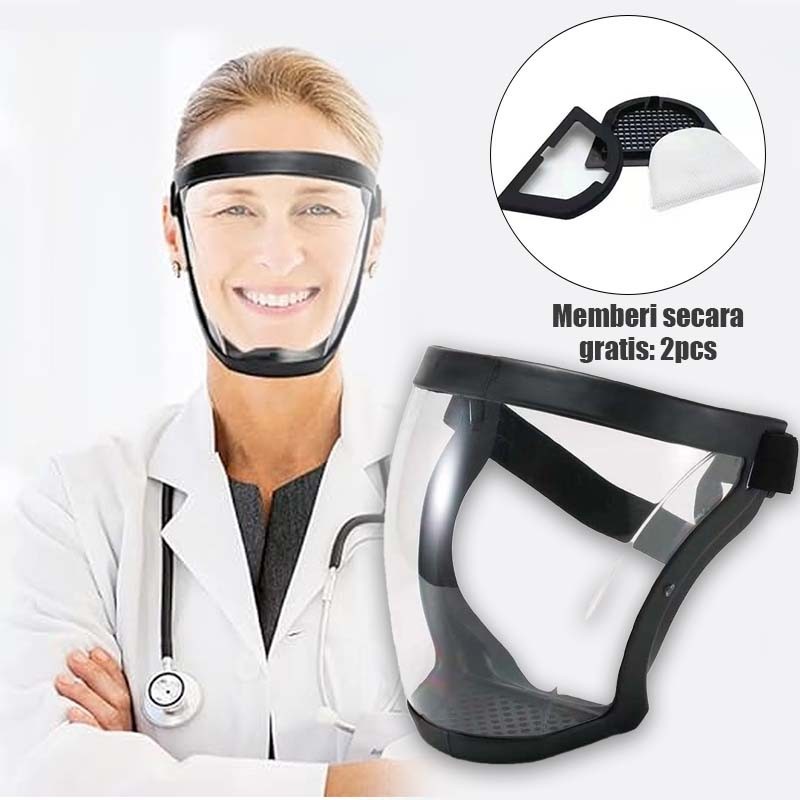Jual Masker Face Shield Portable Masker Kaca Mata Pelindung Wajah ...
