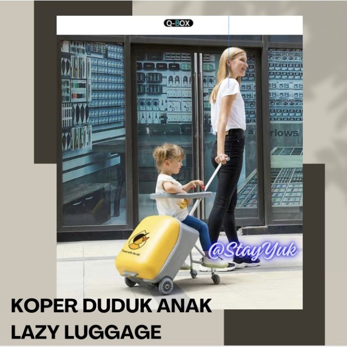 Jual Koper Duduk Anak Cabin Size Lazy Luggage Koper stroller 2in1 TSA ...