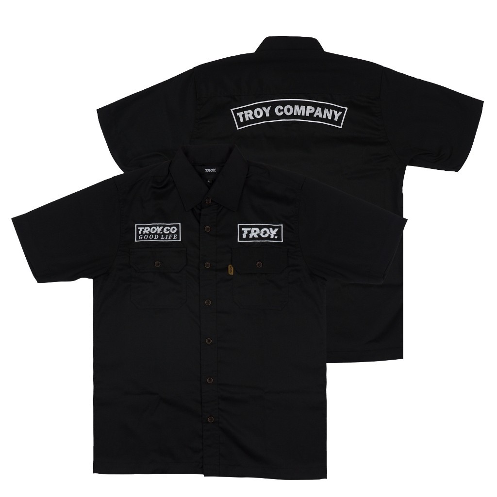 Jual Troy Company Workshirt Workwear Engineers Black Orijinaru - Kemeja ...