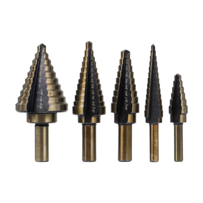 Jual Mata Bor Pagoda Spiral Step Down Titanium Tipe 2 5 Pcs Mata Bor ...
