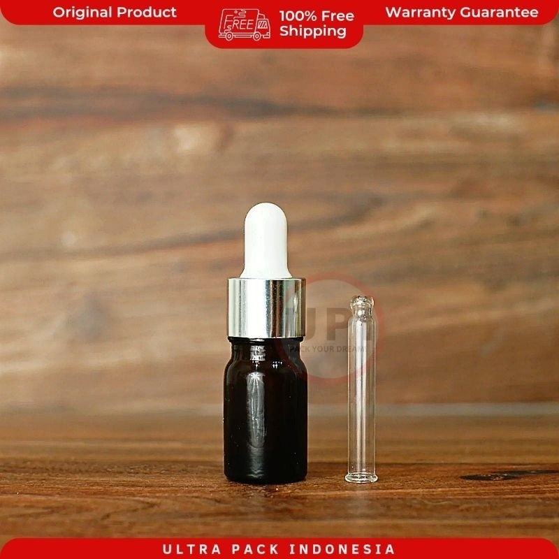 Jual Kemasan Kaca Serum Tetes - BOTOL KACA BR AMBER 5ML TEBAL + PIPET ...