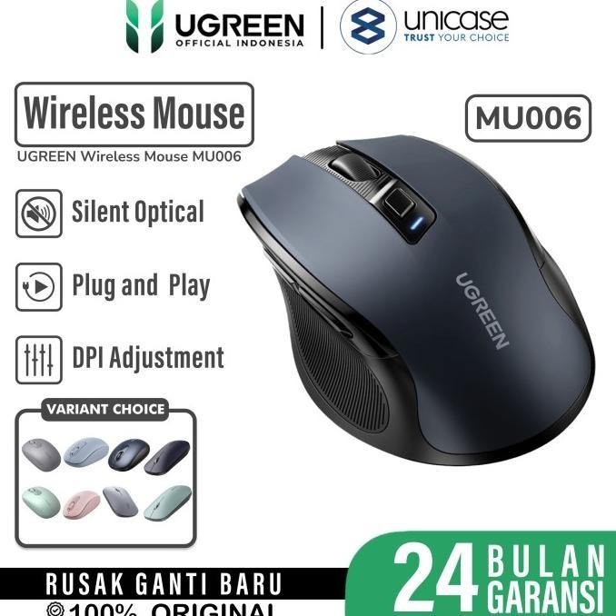 Jual Wireless Bluetooth 5.0 Mouse UGREEN Mice 2.4GHz Silence Click ...