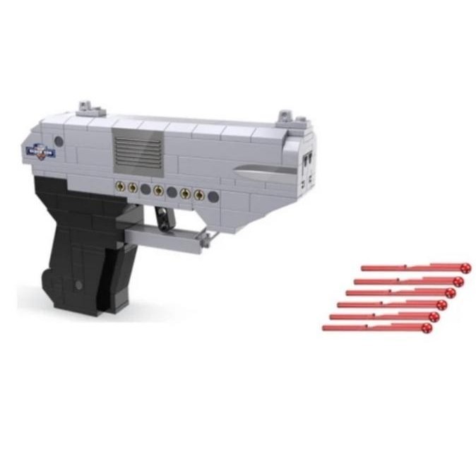 Jual Double E CADA Bricks Pistol Double Barrel Mainan Balok C81010W ...