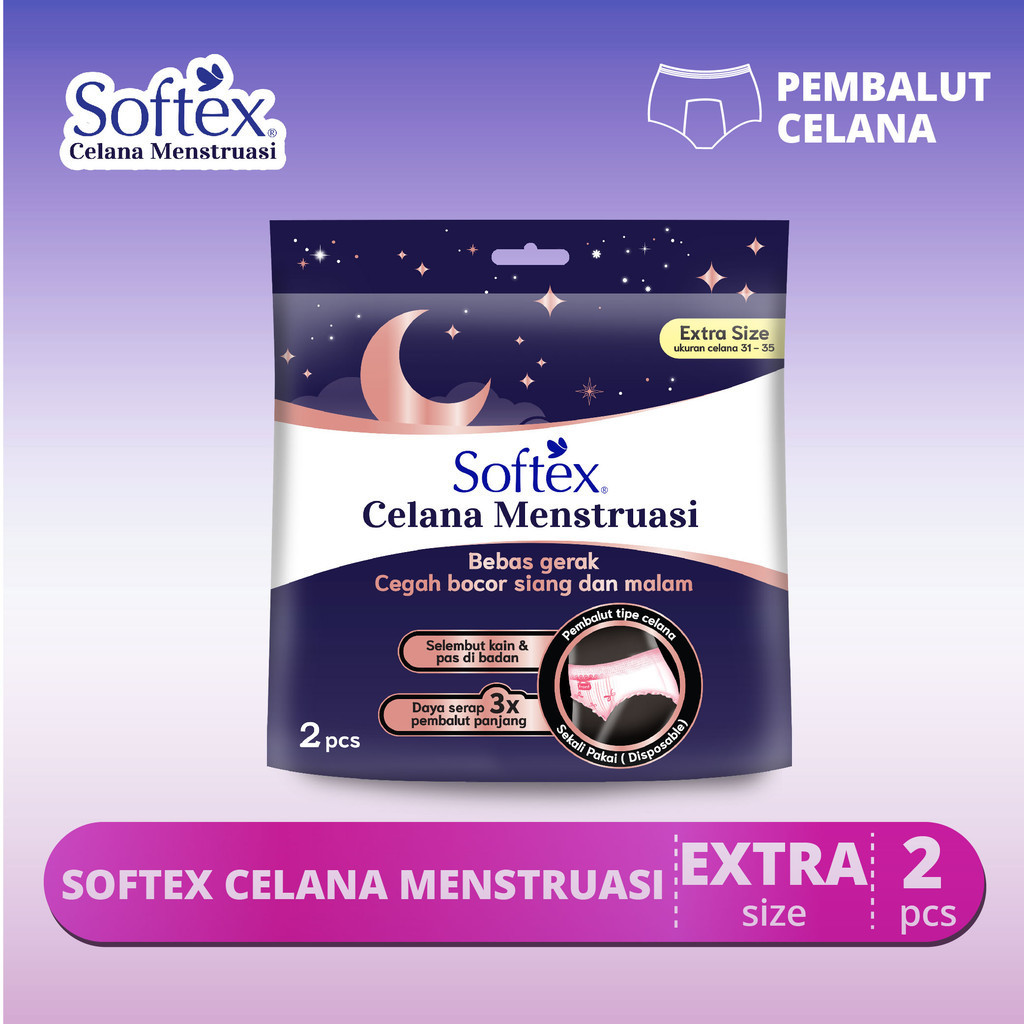 Jual Softex Celana Menstruasi Extra Size 2 pads - Pembalut Celana | Shopee Indonesia