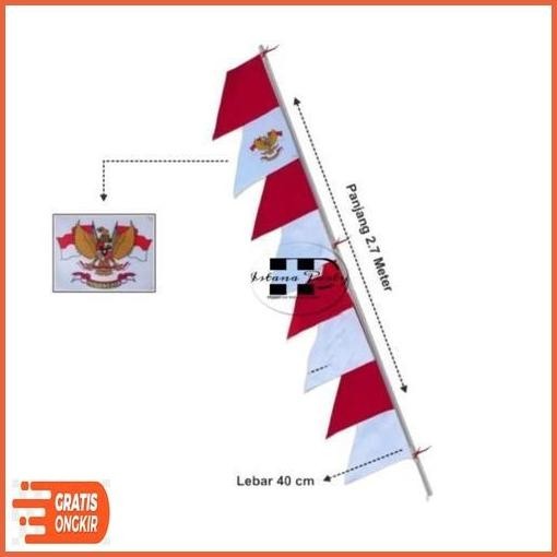 Jual Serba Murah Bendera Umbul Umbul Garuda / Bendera Merah Putih Zig Zag 17 Agustus - Biru Qc ...